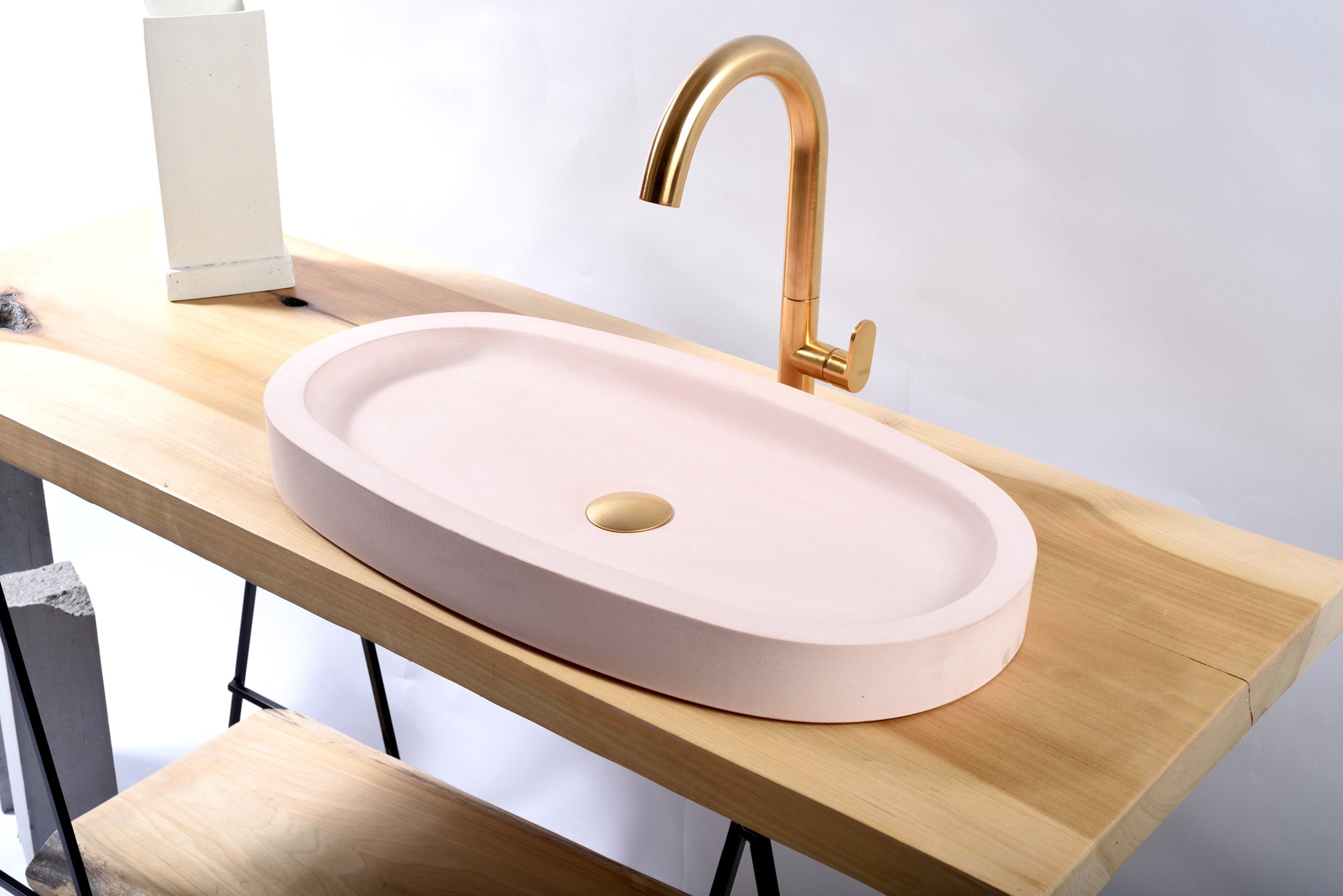 Concrete Long Sink With an Elegantly Low Profile Pink - Etsy UK