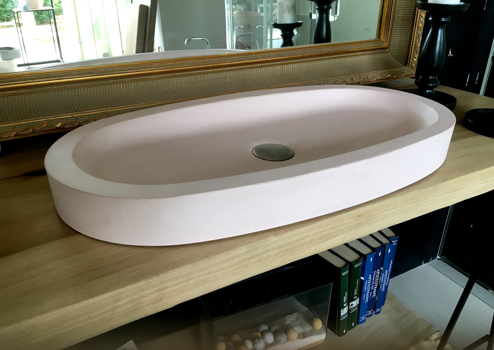 Concrete Long Sink With an Elegantly Low Profile Pink | Etsy UK