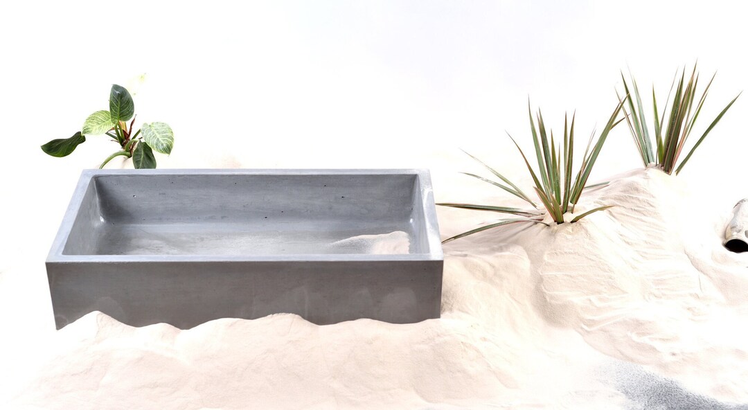 Custom Concrete Basin, Artisanal Washbasin - Etsy