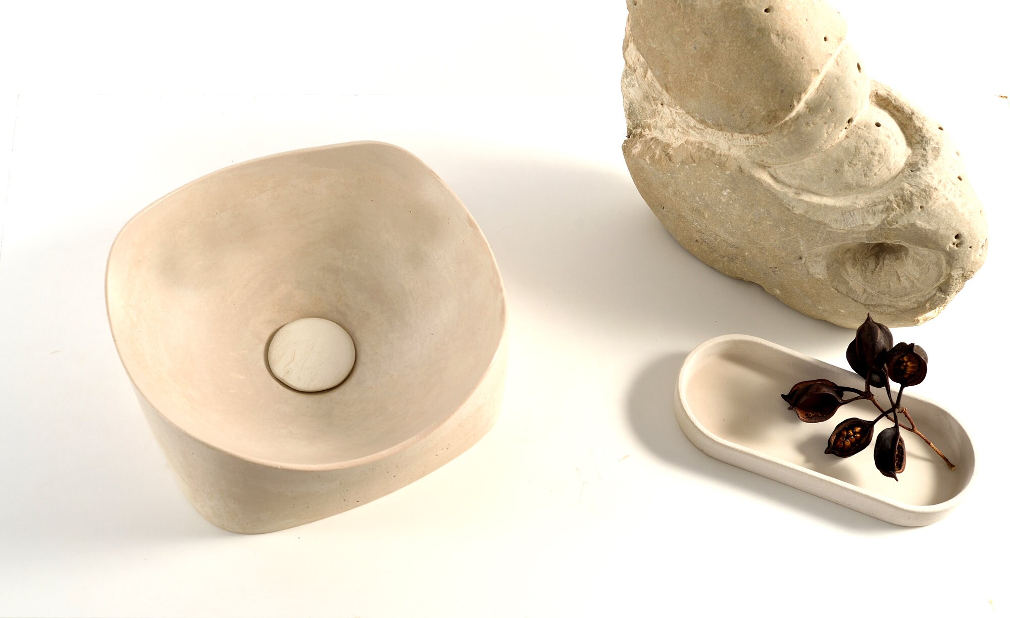 Libby Sink: the Waveform Stone Washbasin - Etsy
