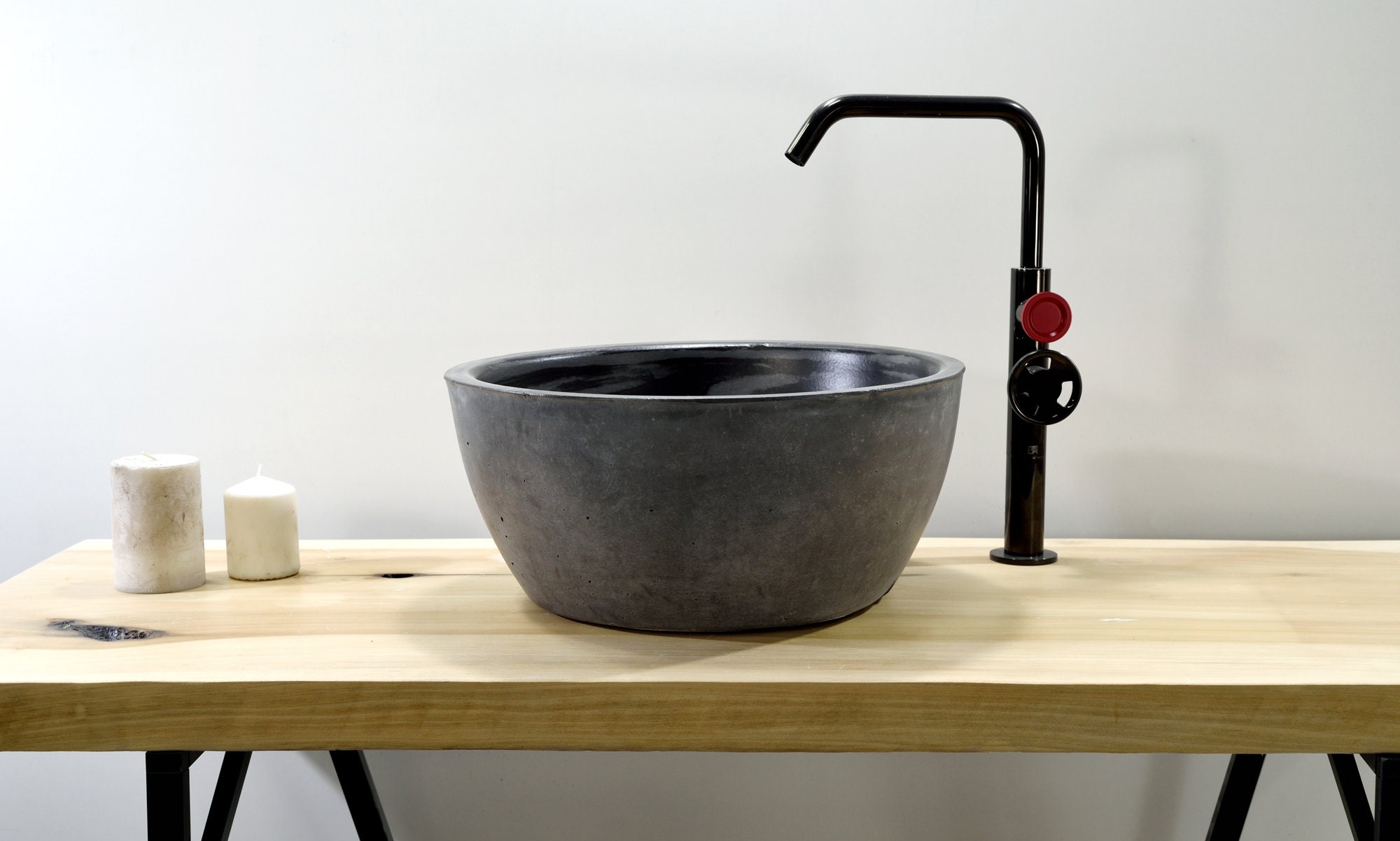 Hand Made Bathroom Vessel / Concrete Sink / Washbasin Vessel / Top ...