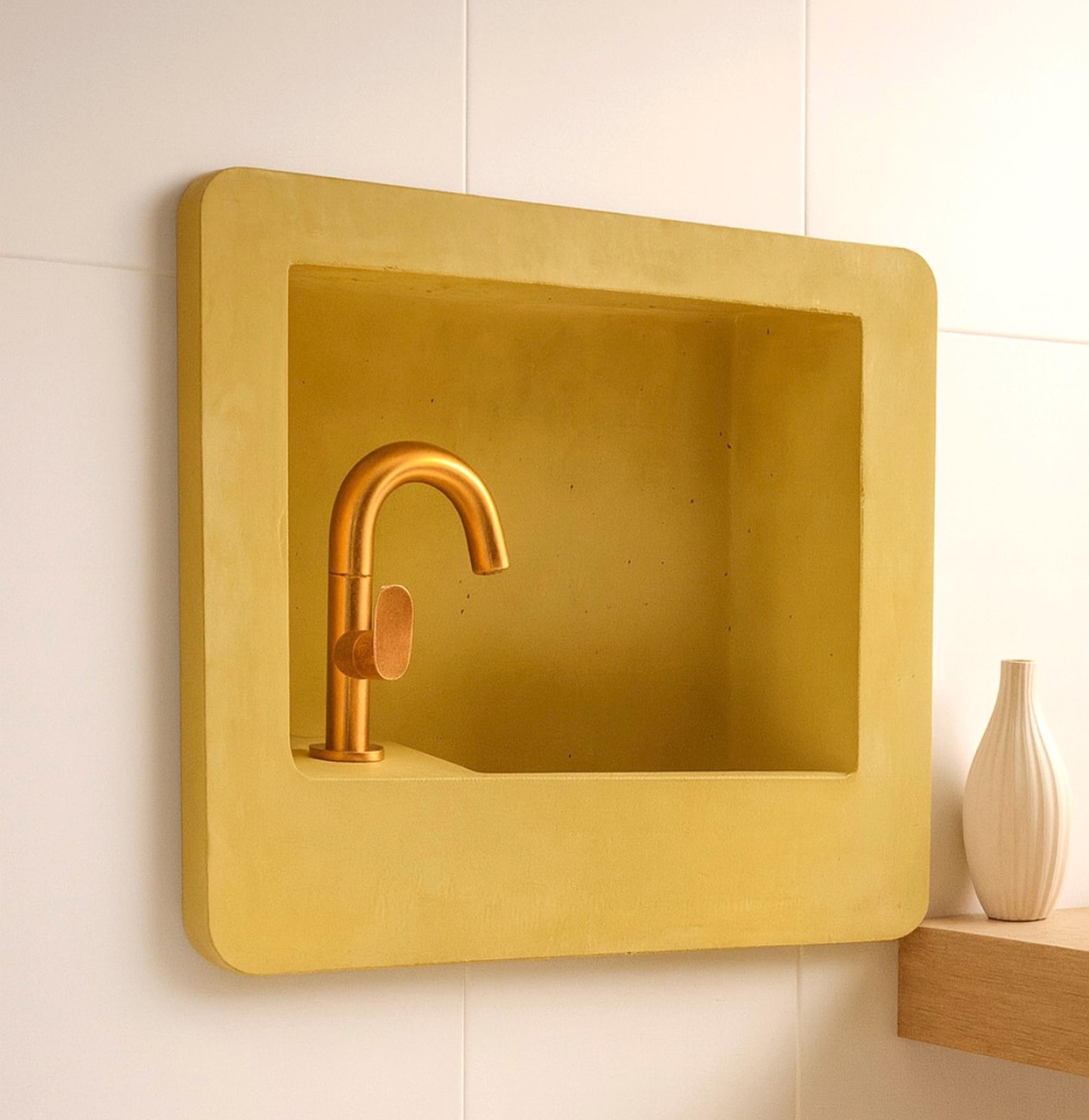 The Tiranti Sink – Handmade Concrete Bathroom Sink | Minimal Wall ...