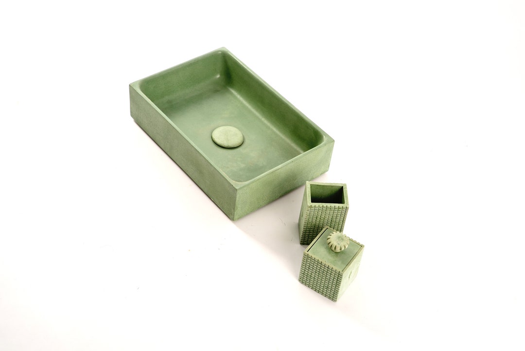 PLINT Rectangular Vanity Basin / Countertop Basin Green Color - Etsy
