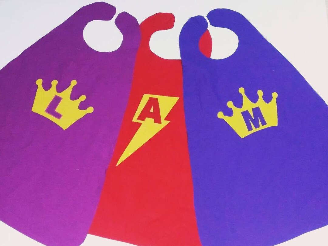 Customised Super Hero Cape With Letter - Etsy