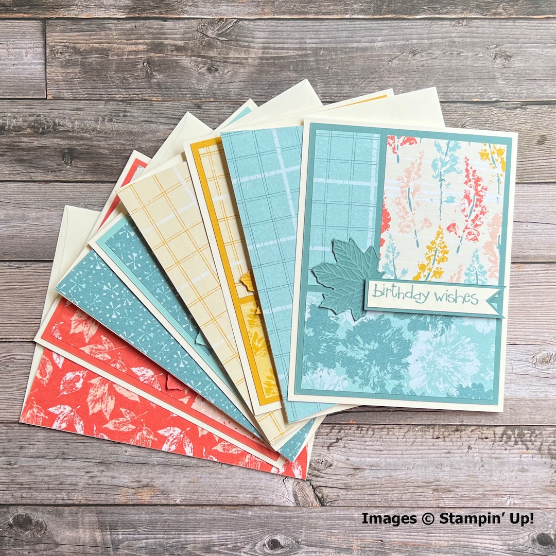 Card Making Kit- Inked Botanicals Variety Pack - 4 Card Kit; Handmade ...