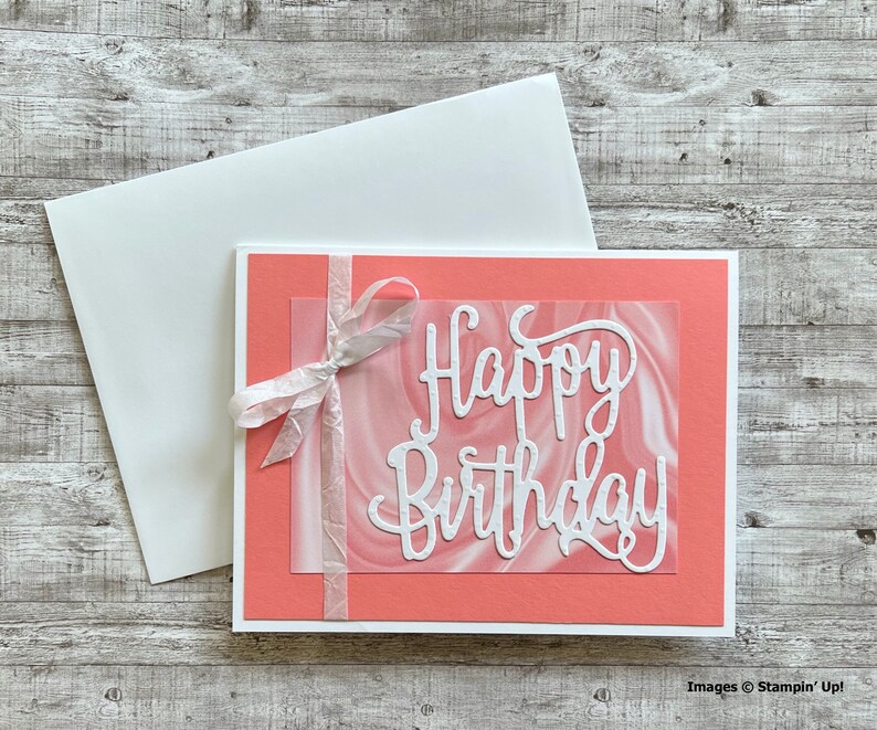 Handmade Marble Birthday Card With Ribbon - Etsy