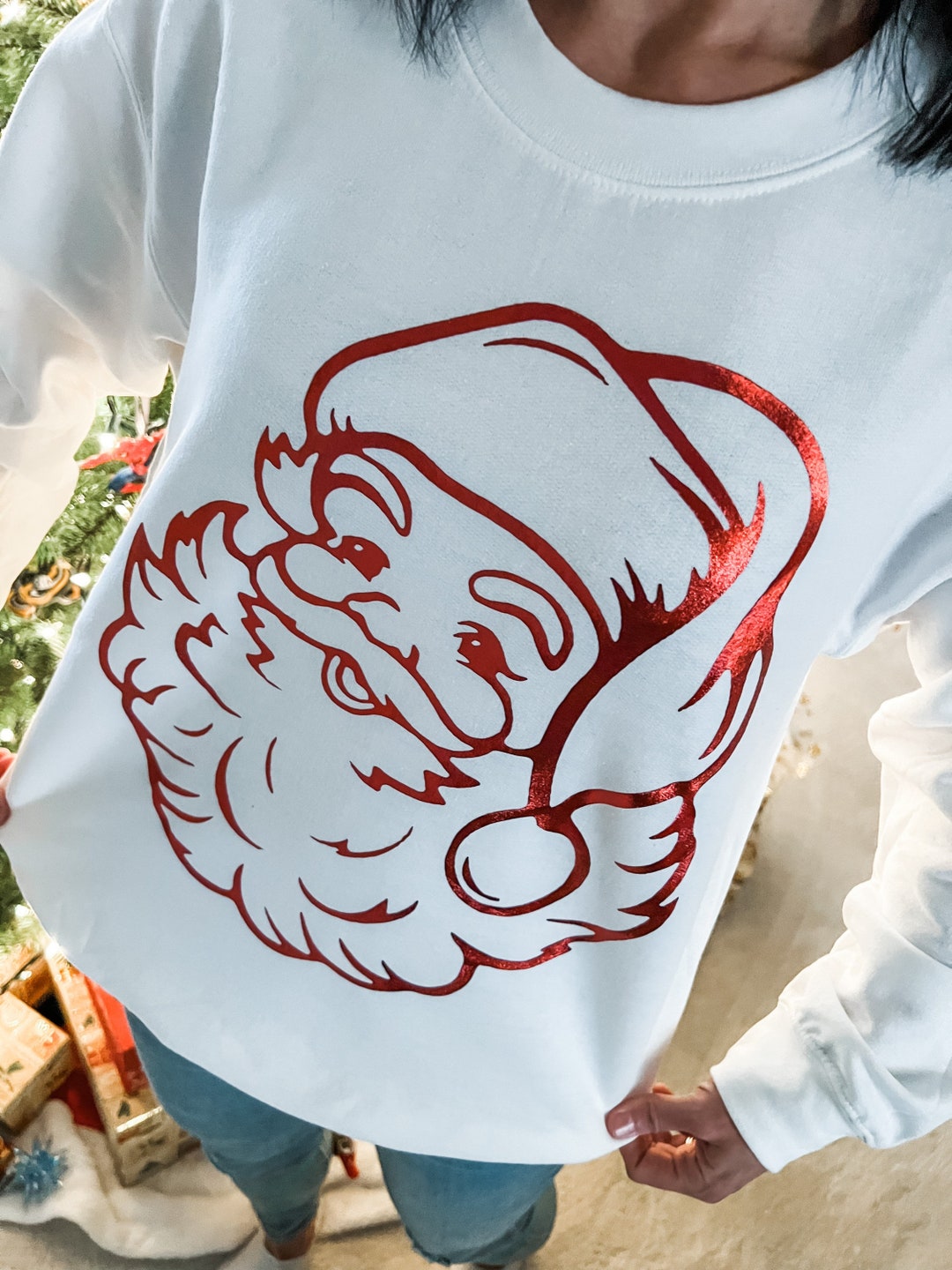 Vintage Santa Crewneck Sweatshirt | Holiday Party Swag - Etsy