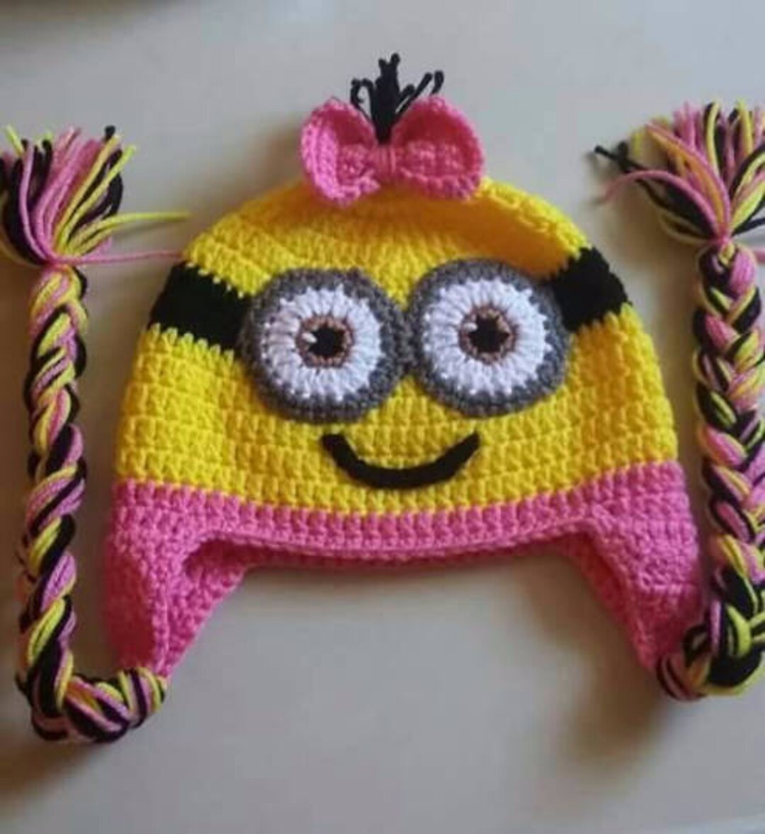 Crochet Minion Hats/pink Minion Hat - Etsy