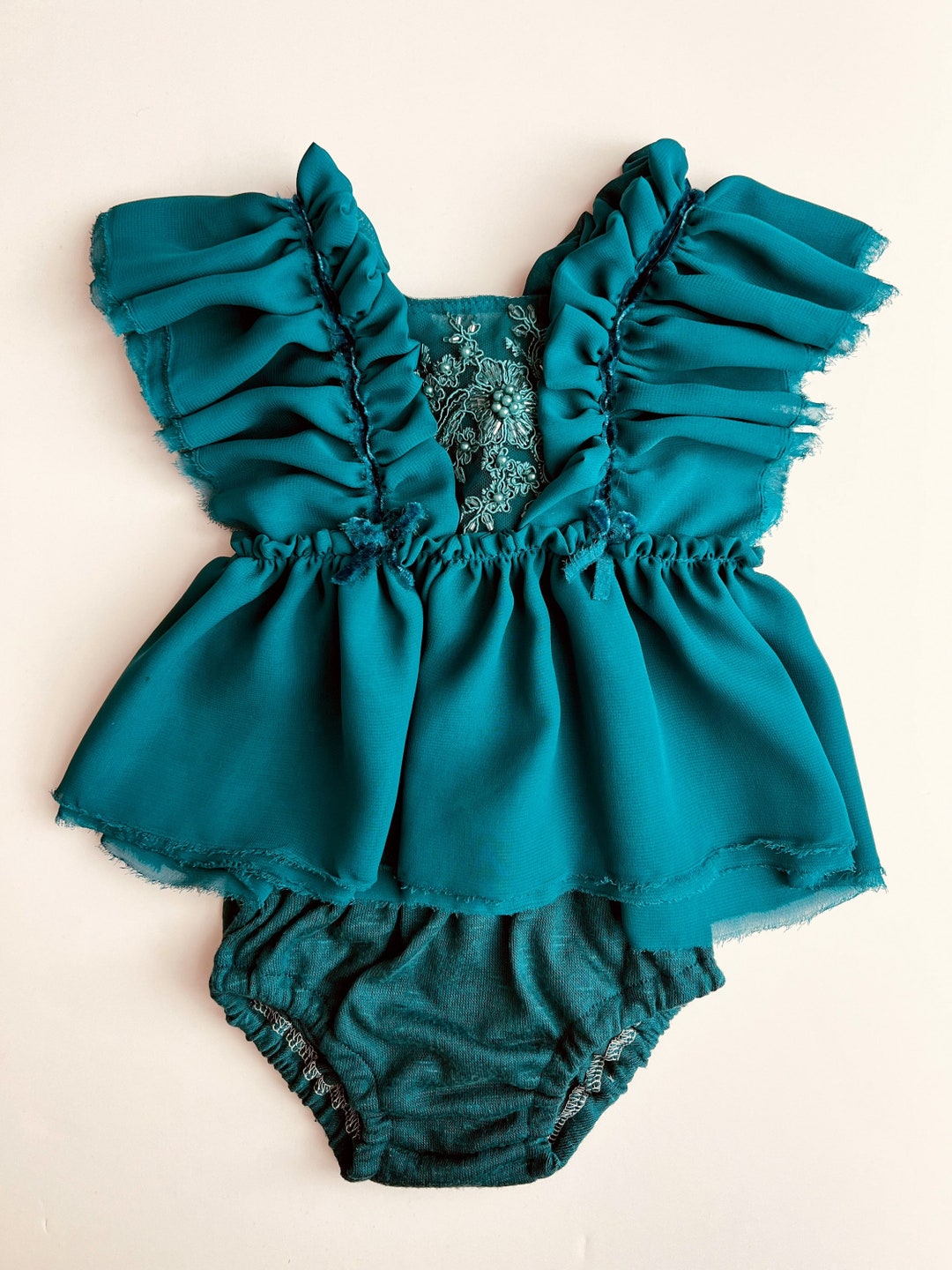Selena Teal Sitter Photo Prop Outfit, Sitter Set, Photography Prop ...