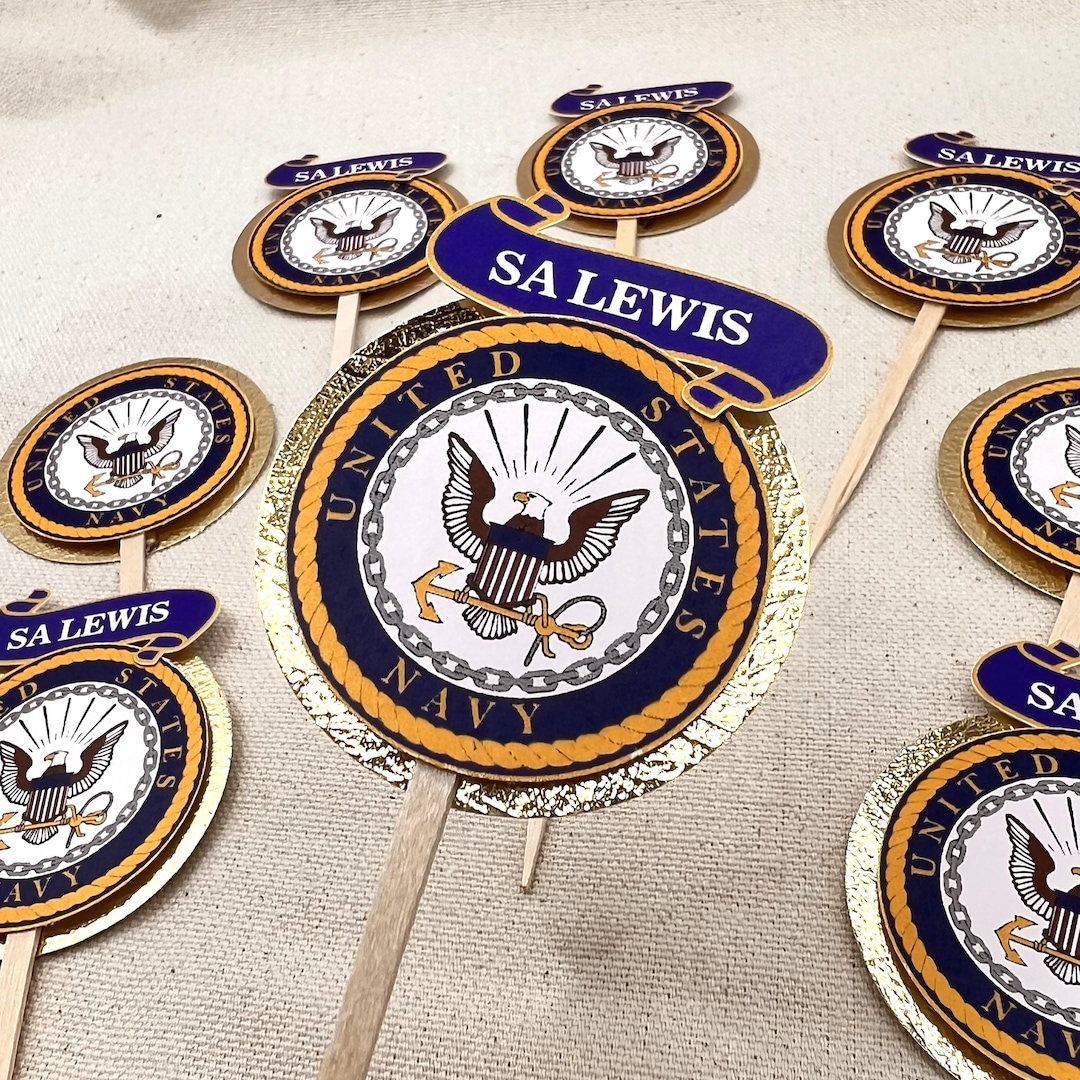 12 Personalized Option US Navy United States Navy Military Emblem ...