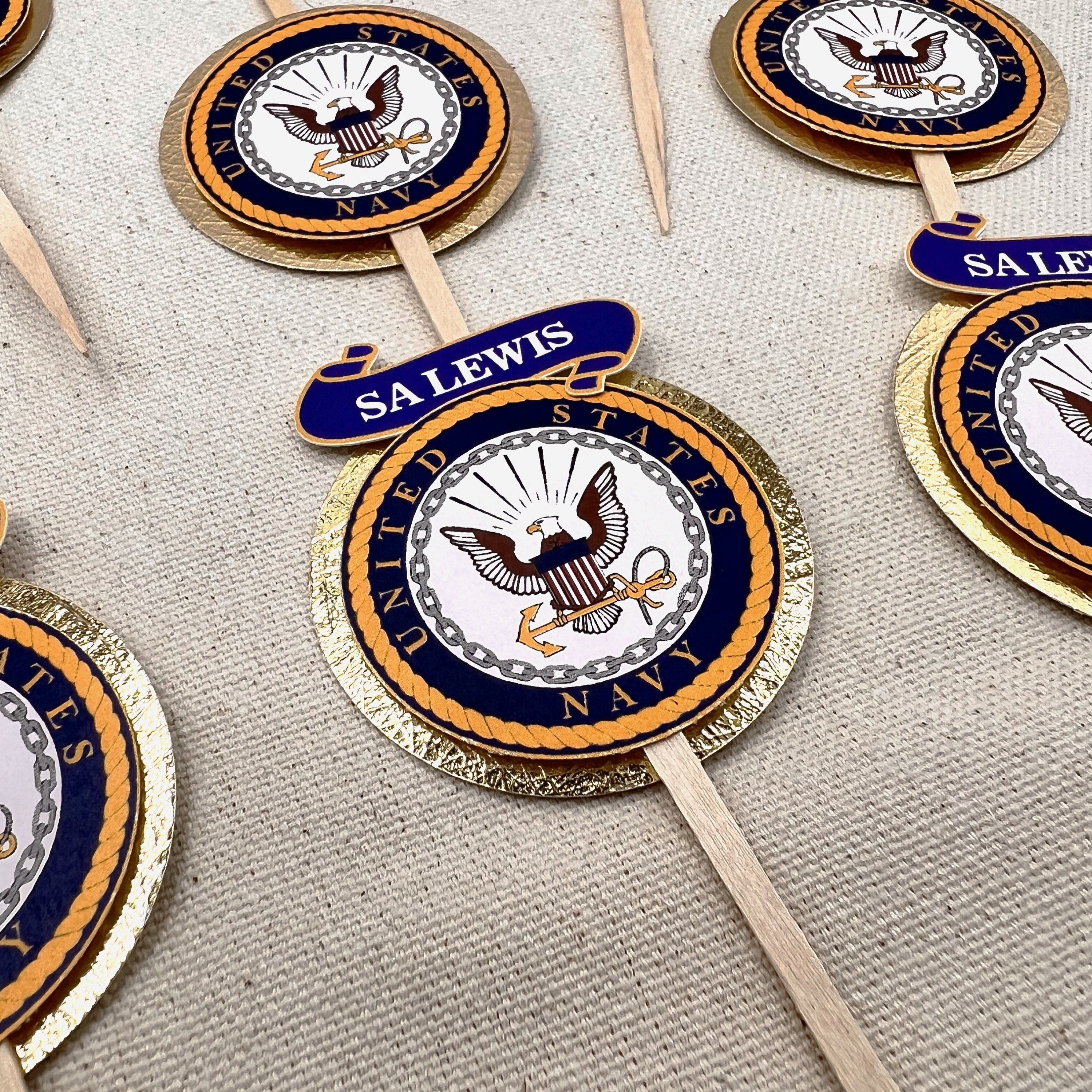 12 Personalized Option US Navy United States Navy Military Emblem ...