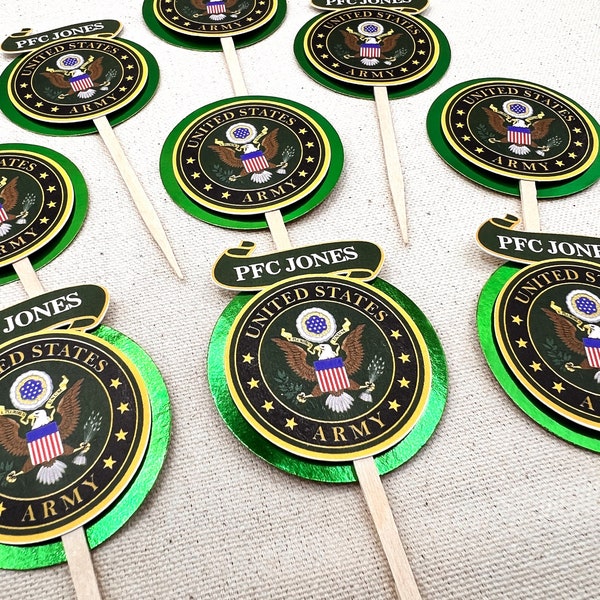 Army Cupcake Toppers - Etsy