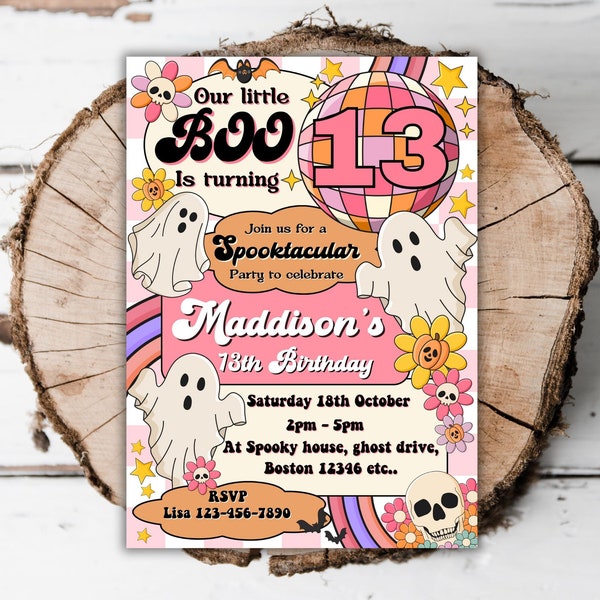 Halloween 13th Birthday Invitation - Etsy