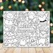 Printable Kids Christmas Colouring Page Christmas Placemat Instant ...