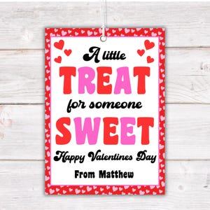 Printable Valentine’s Day Gift Tag Editable Sweet Treat Tag Teacher ...