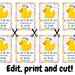 Printable Lucky Duck Back to School Gift Tag Editable Rubber Duck Gift ...