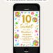Printable Candy 10th Birthday Invitation 10 is so Sweet Editable Candy ...