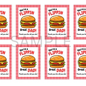 Printable Father’s Day Gift Tag Flippin’ Great Dad Tag NON EDITABLE ...