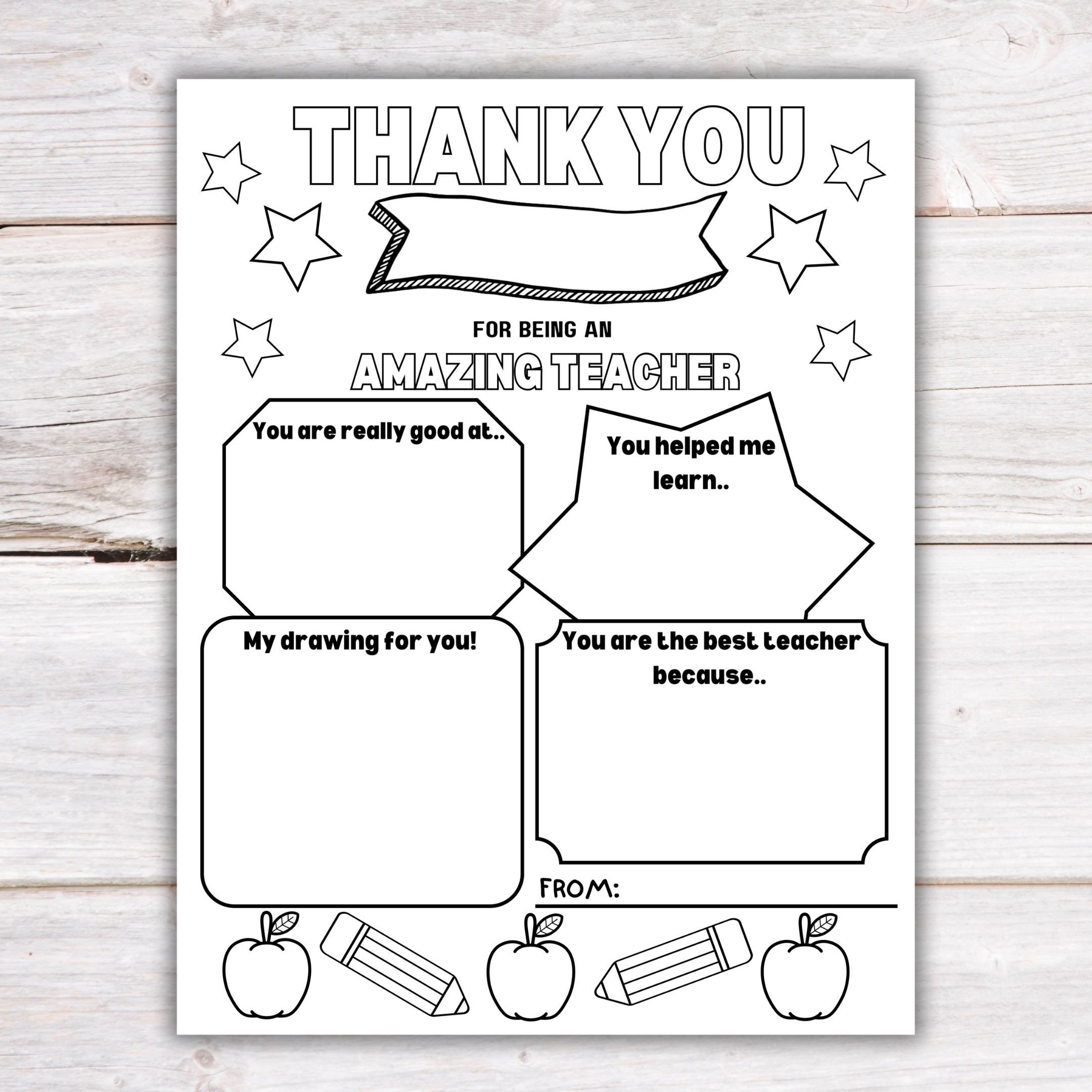 Printable Teacher Appreciation Activity Page Teacher Appreciation Week ...