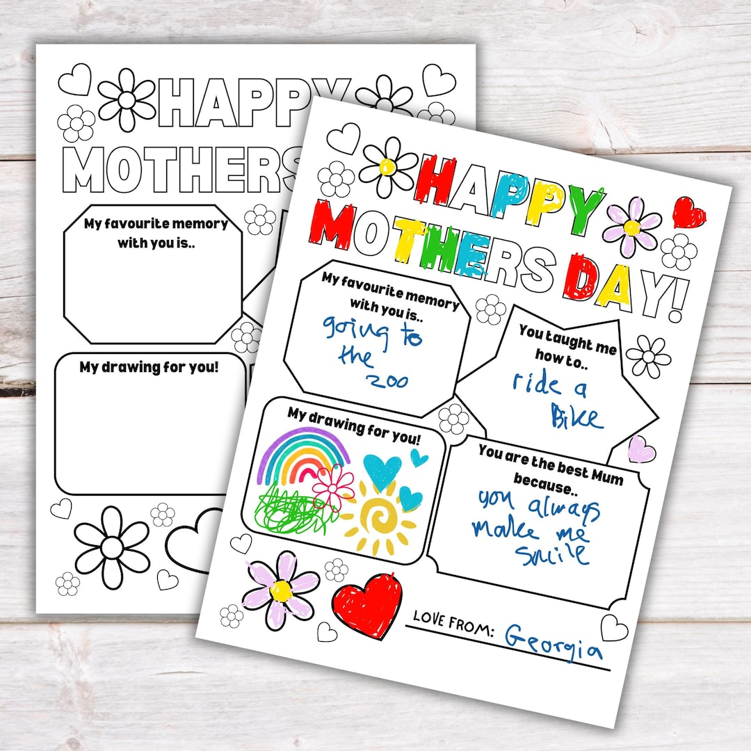 Printable Mother’s Day Activity Page Mothers Day Gift Best Mum Gift ...