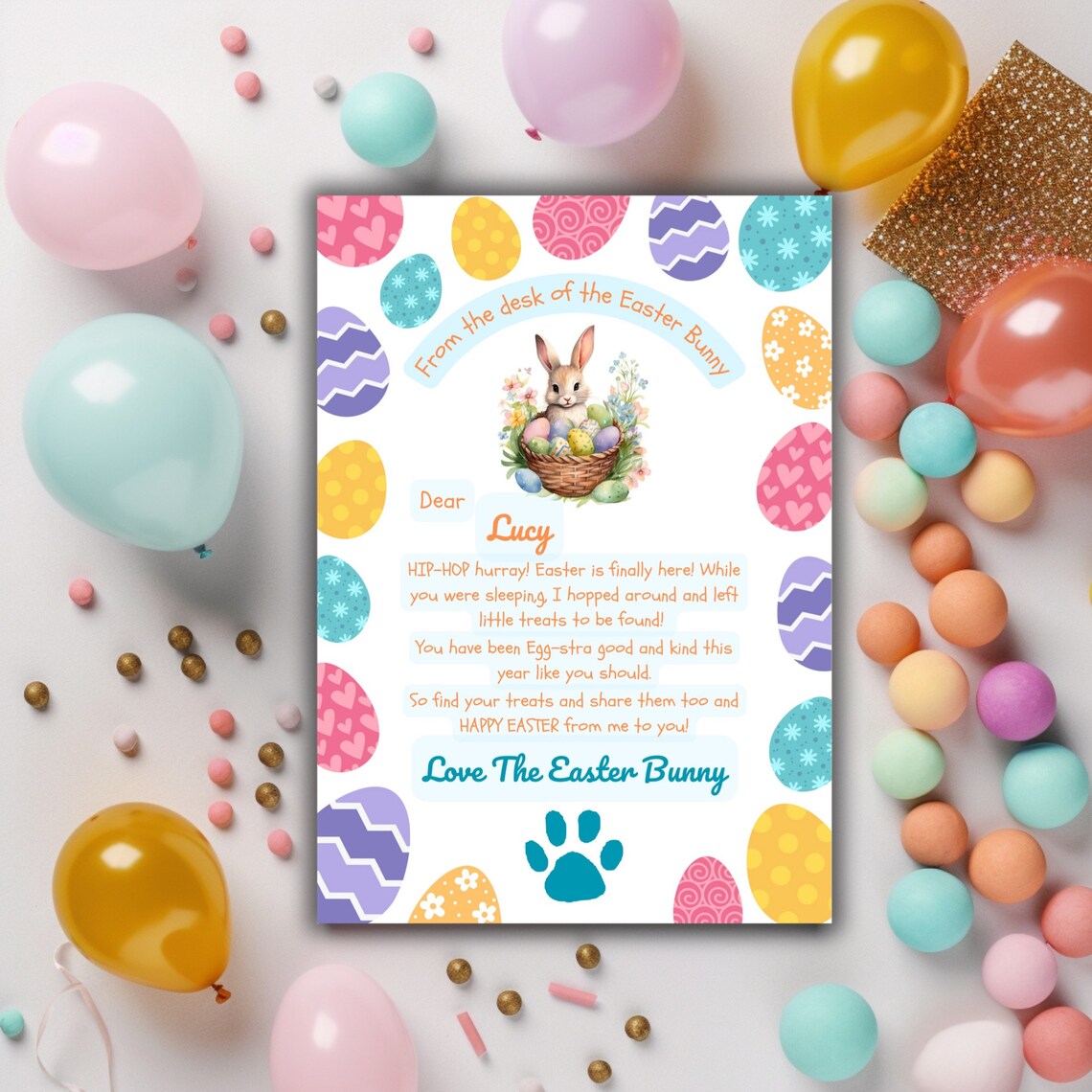 Editable Letter From the Easter Bunny Easter Bunny Letter Egg Hunt ...