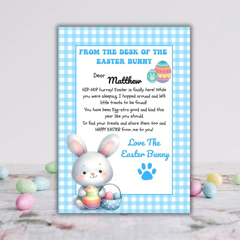 Printable Letter From the Easter Bunny Easter Bunny Letter Egg Hunt ...