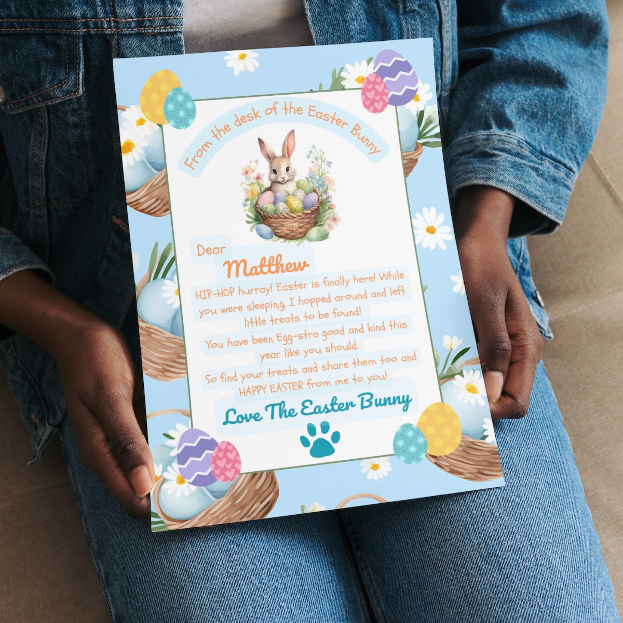 Editable Letter From the Easter Bunny Easter Bunny Letter Egg Hunt ...