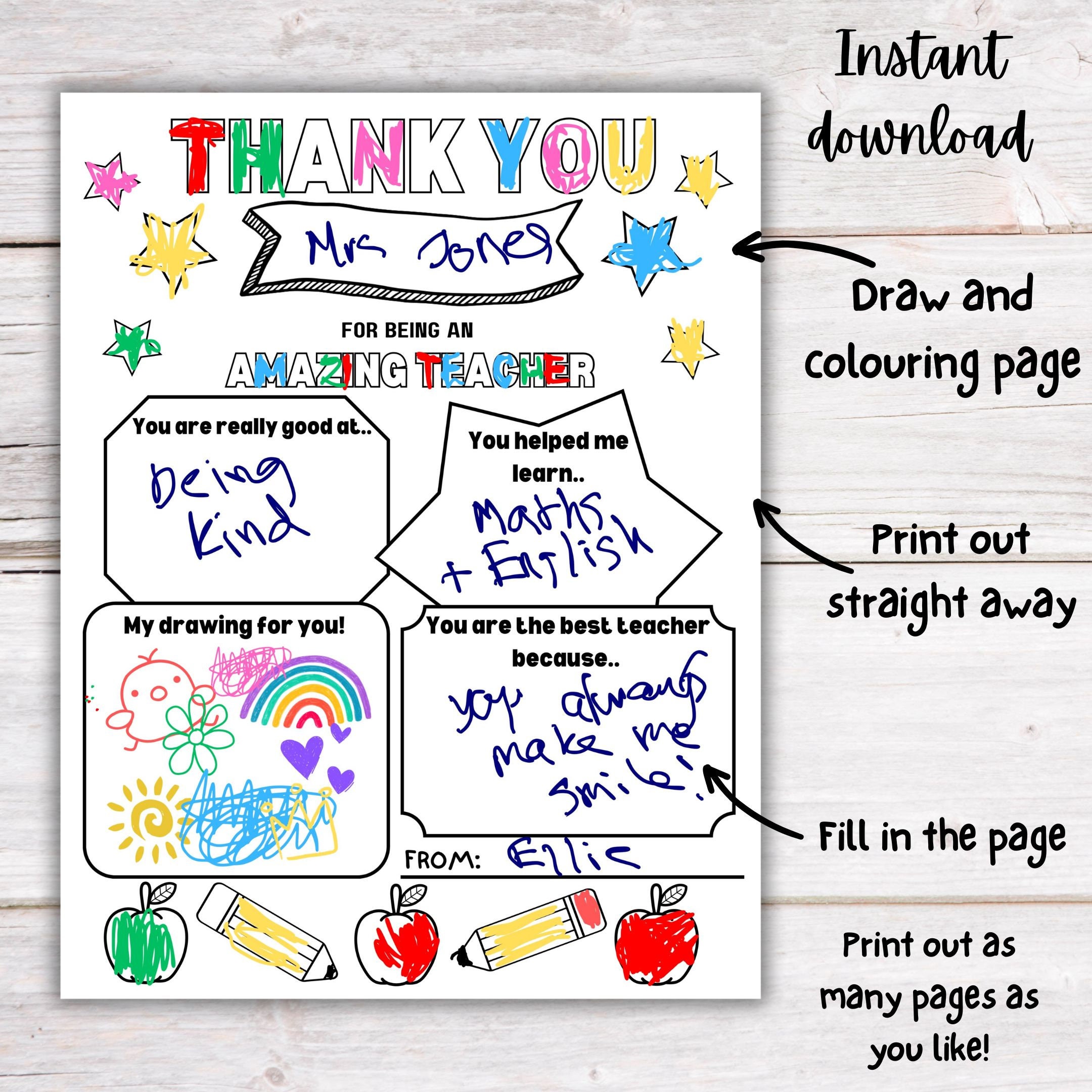 Printable Teacher Appreciation Activity Page Teacher Appreciation Week ...