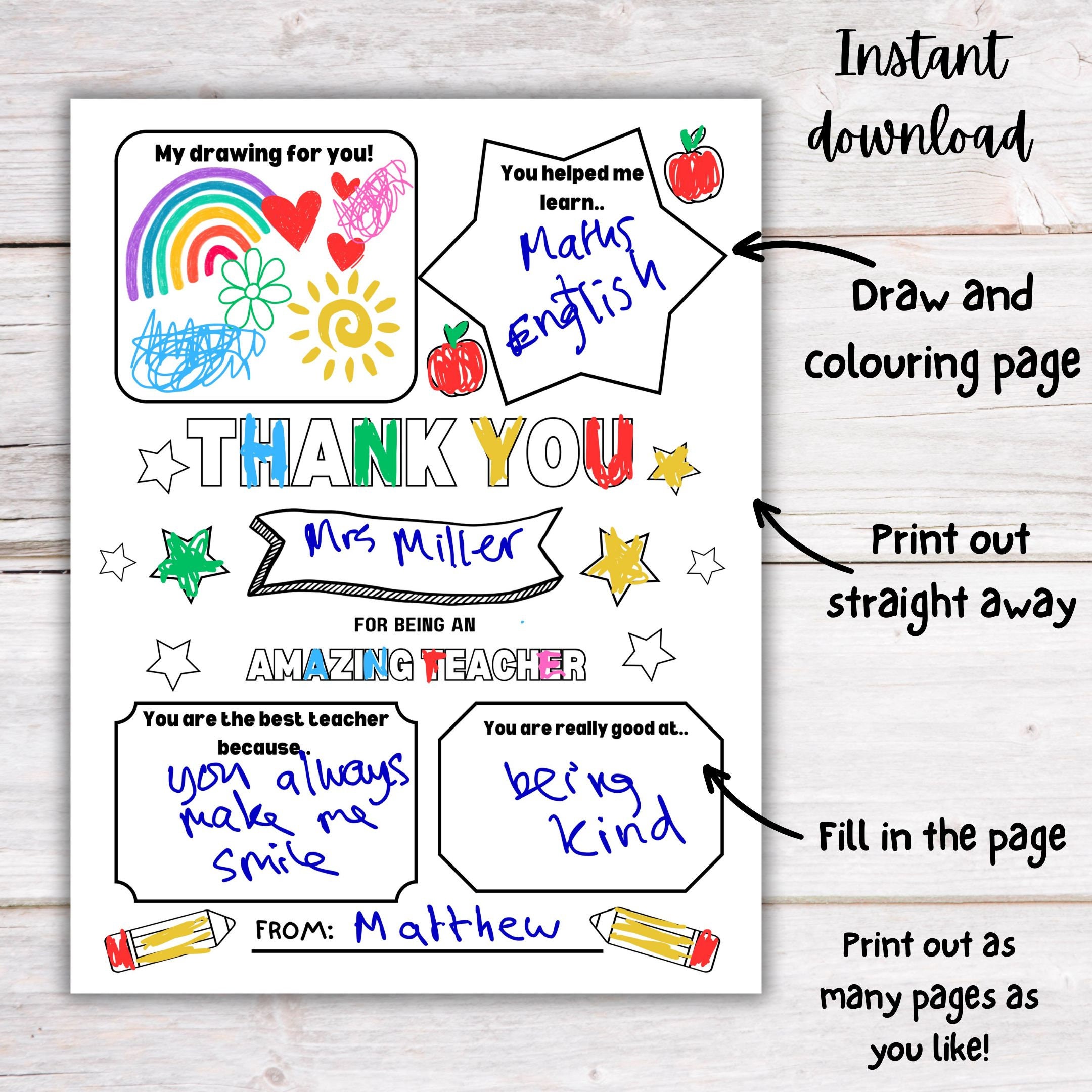 Printable Teacher Appreciation Activity Page Teacher Appreciation Week ...