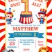Printable Carnival 1st Birthday Invitation Circus Editable Boys 1st ...