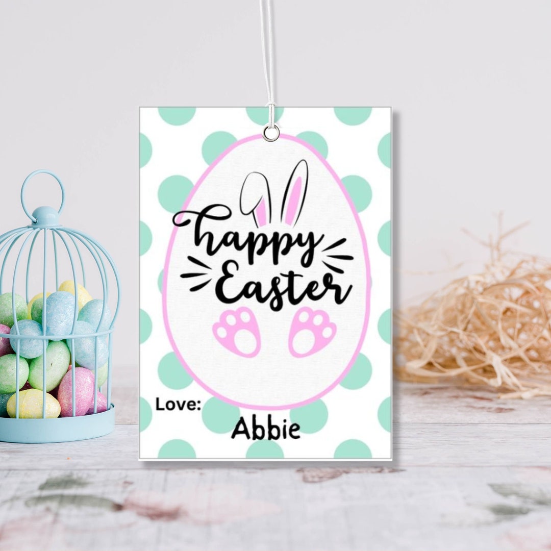 Printable Easter Gift Tags Easter Bunny Template Tags School Gift Tag ...
