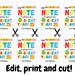 Printable Back to School Tag Take Note Writing Colourful Tag Editable ...