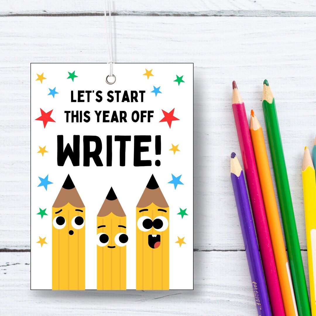 Printable Back to School NON EDITABLE Tag Write School Year Colourful ...