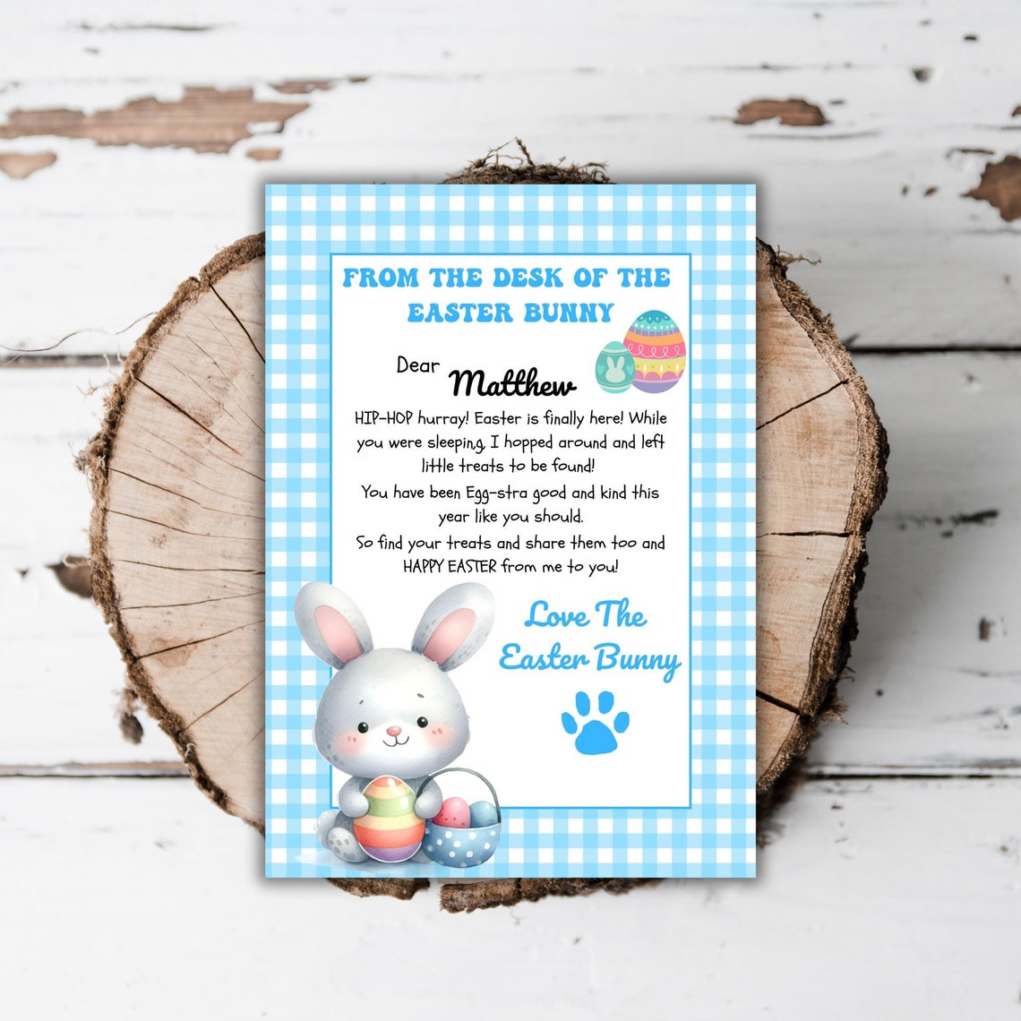 Printable Letter From the Easter Bunny Easter Bunny Letter Egg Hunt ...