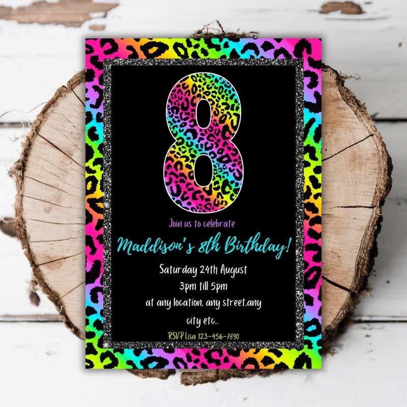 Cheetah Invitation - Etsy