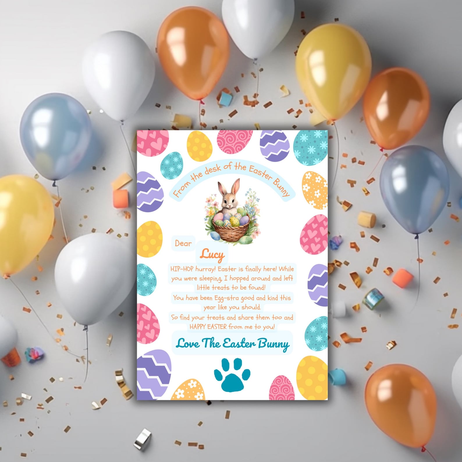 Editable Letter From the Easter Bunny Easter Bunny Letter Egg Hunt ...