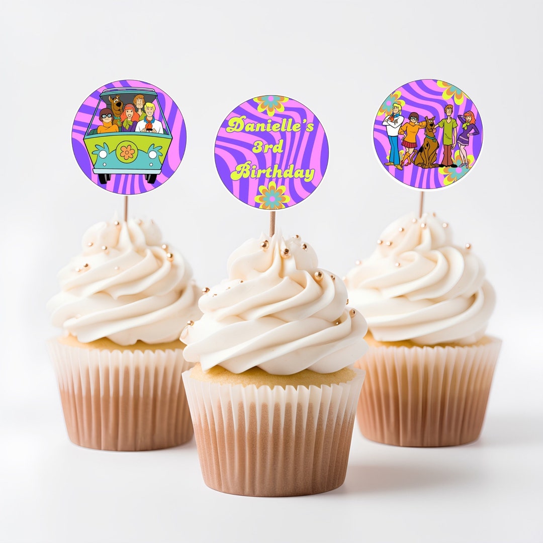 Printable Scooby Doo Cupcake Toppers, Personalised Cupcake Topper, Cake ... Printable Scooby Doo Cupcake Toppers, Personalised Cupcake Topper, Cake ...