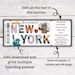 Printable New York Boarding Pass Template Editable Plane Ticket NYC ...