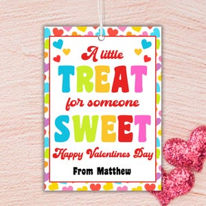 Printable Valentine’s Day Gift Tag Editable Sweet Treat Tag Teacher ...