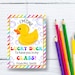 Printable Lucky Duck Back to School Gift Tag Editable Rubber Duck Gift ...