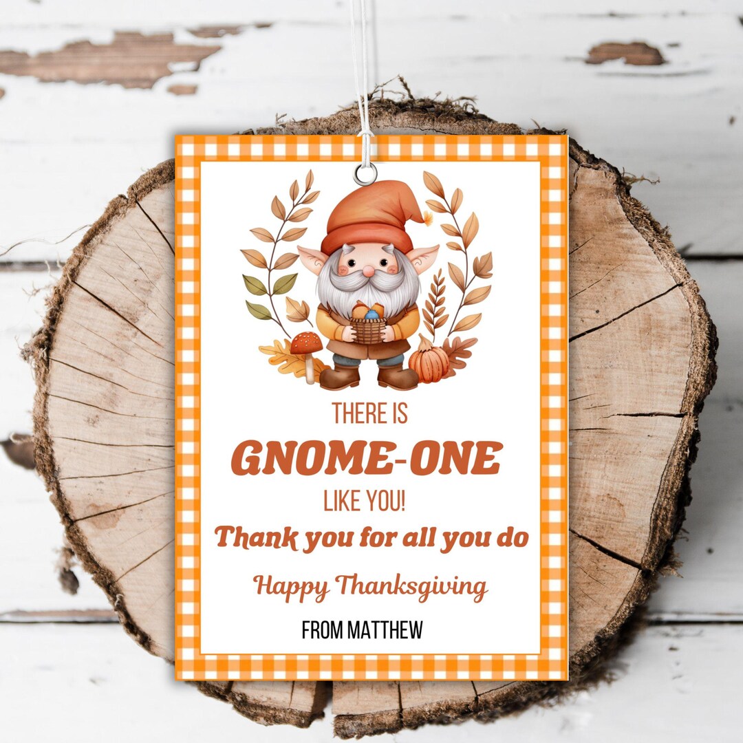 Printable Thanksgiving Gift Tag Editable Thankful Teacher Gift Tag ...