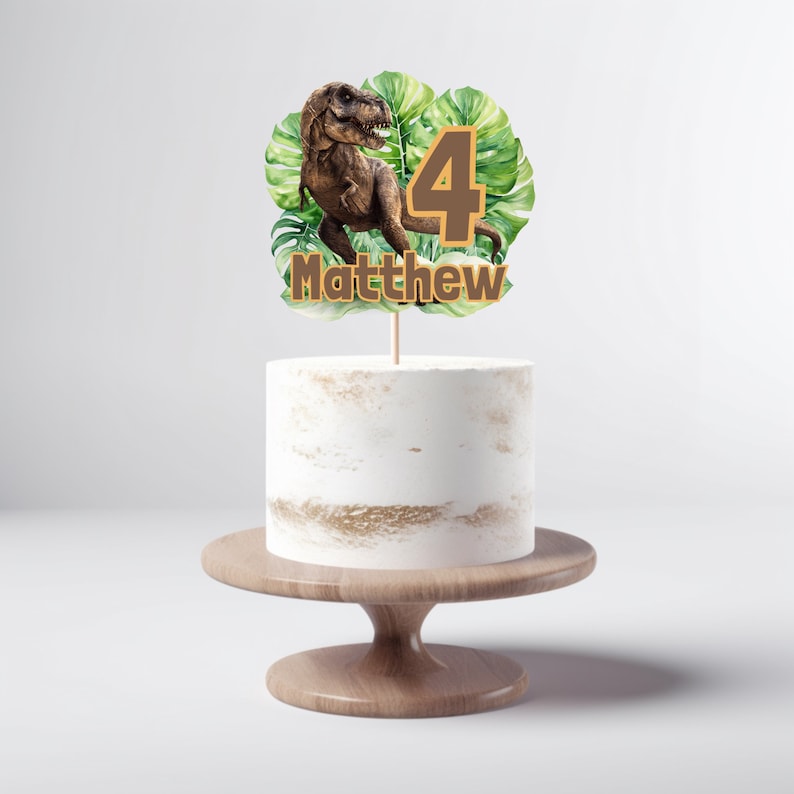 Printable T Rex Dinosaur Cake Topper Template Dinosaur Cake Dinosaur ...