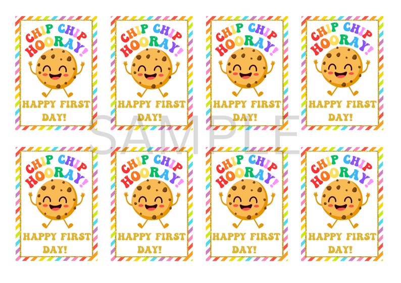 Printable Back to School Gift Tag Chip Chip Hooray Sweet Treat Tag NON ...