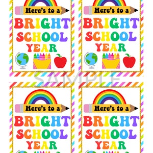 Printable Glow Stick Back to School NON EDITABLE Flashlight Gift Tag ...