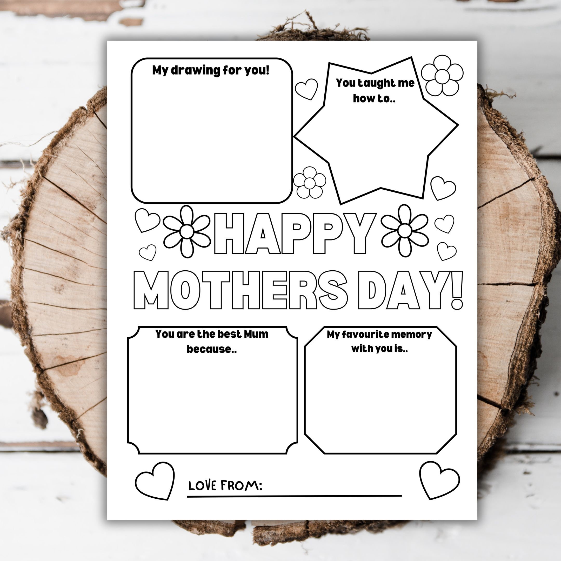 Printable Mothers Day Activity Page Mothers Day Gift Best Mum Gift ...
