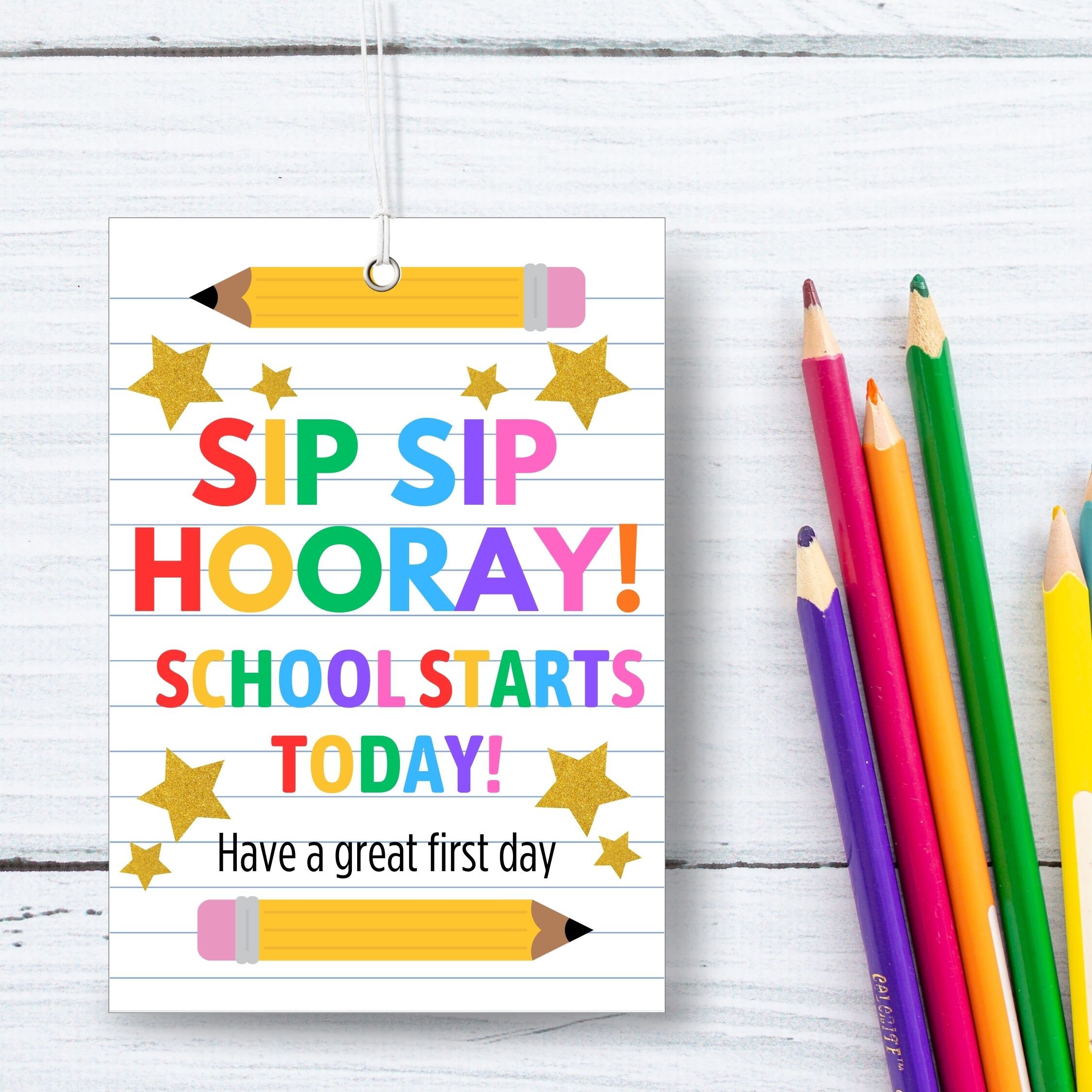 Printable Straw Back to School Tag NON EDITABLE Silly Straw Gift Tag ...