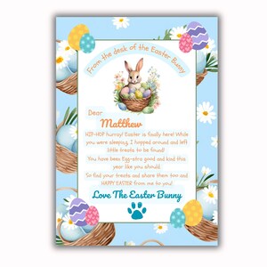 Editable Letter From the Easter Bunny Easter Bunny Letter Egg Hunt ...