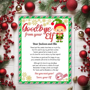Editable Elf Goodbye Letter Elf Bye Letter Printable Christmas Elf ...