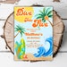 Printable Retro Dive Into Five Boys Invitation Surfing Editable Boys ...