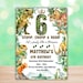 Printable Dinosaur 6th Birthday Invitation Dino Boys 6th Editable ...